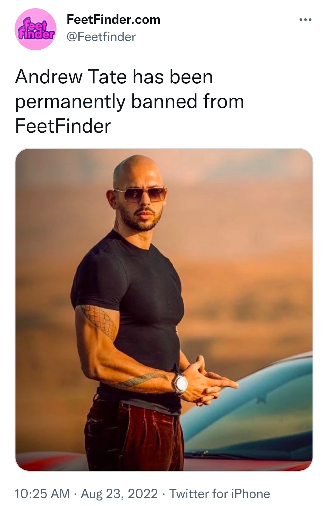 Andrew Tate Feetfinder Blank Template - Imgflip