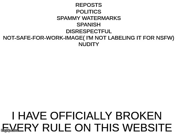 Blank White Template - Imgflip