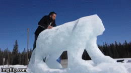 Climbing A Headless Ice Bear - Imgflip