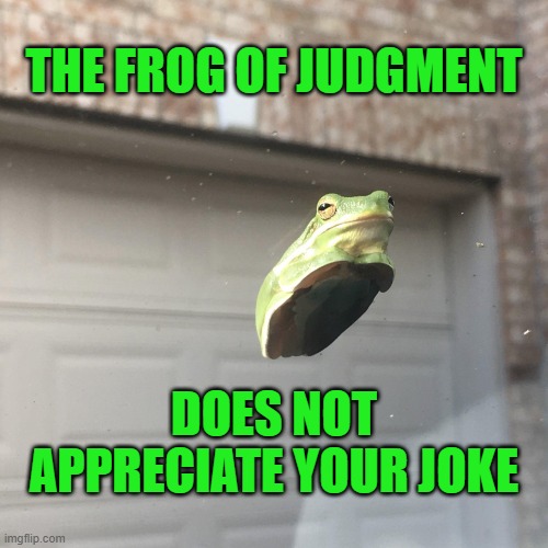 Frog of Judgement - bad joke - Imgflip