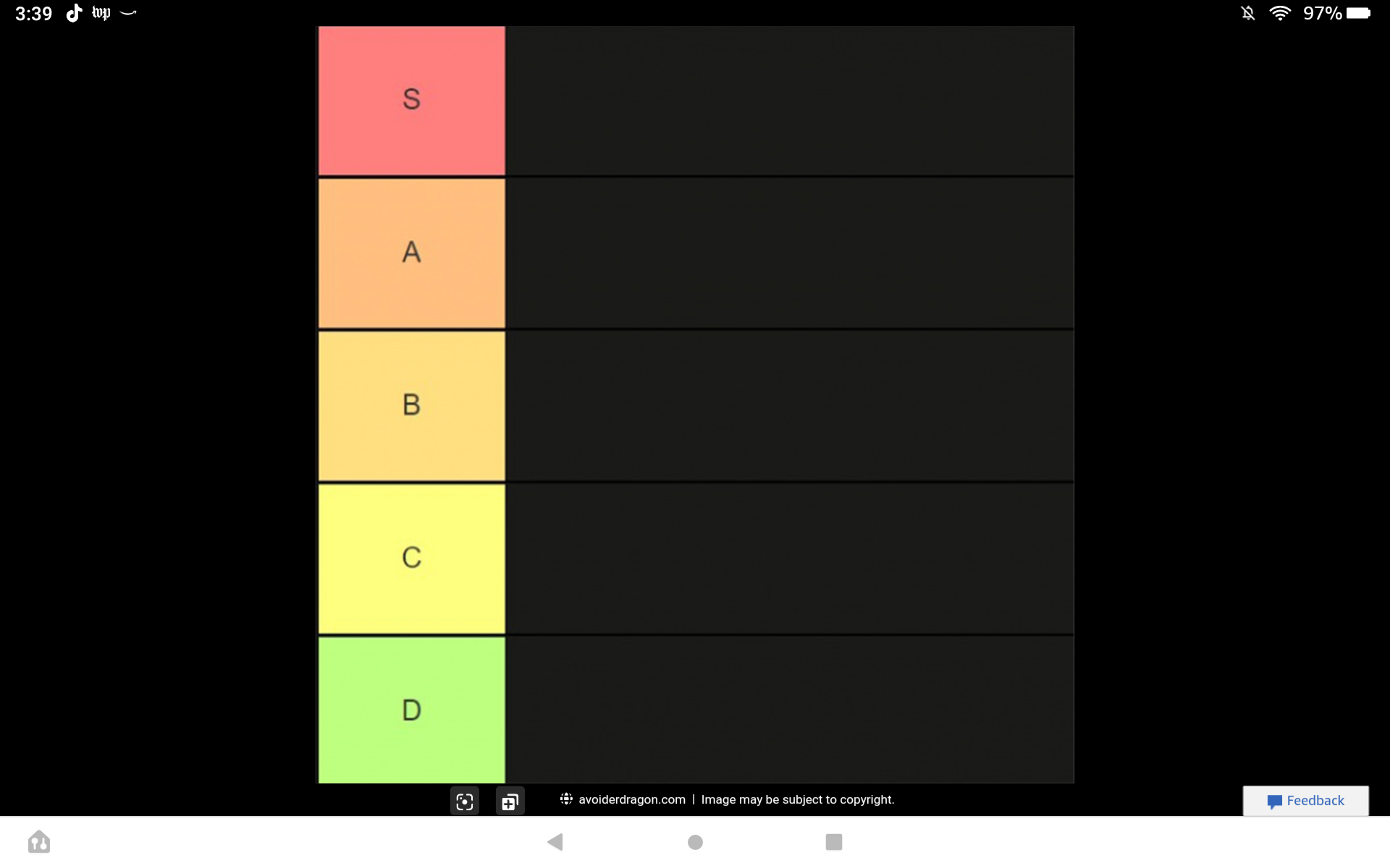 Tier List Blank Template Imgflip
