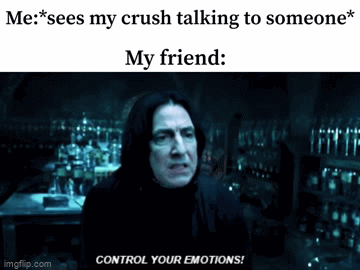 We all hate when we see our crush talking to someone else - Imgflip