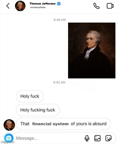 Preamble to the cabinet battle between Jefferson and Hamilton : r ...