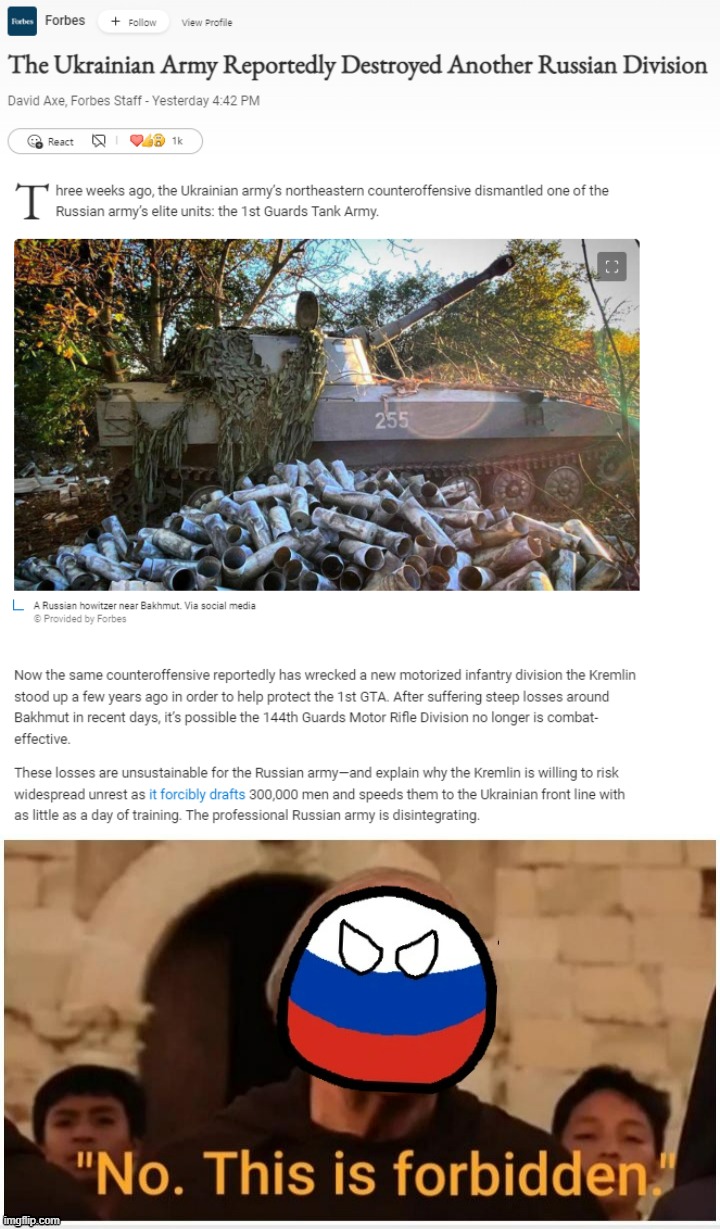 Image Tagged In Ukrainians Destroy Another Russian Division russiaball