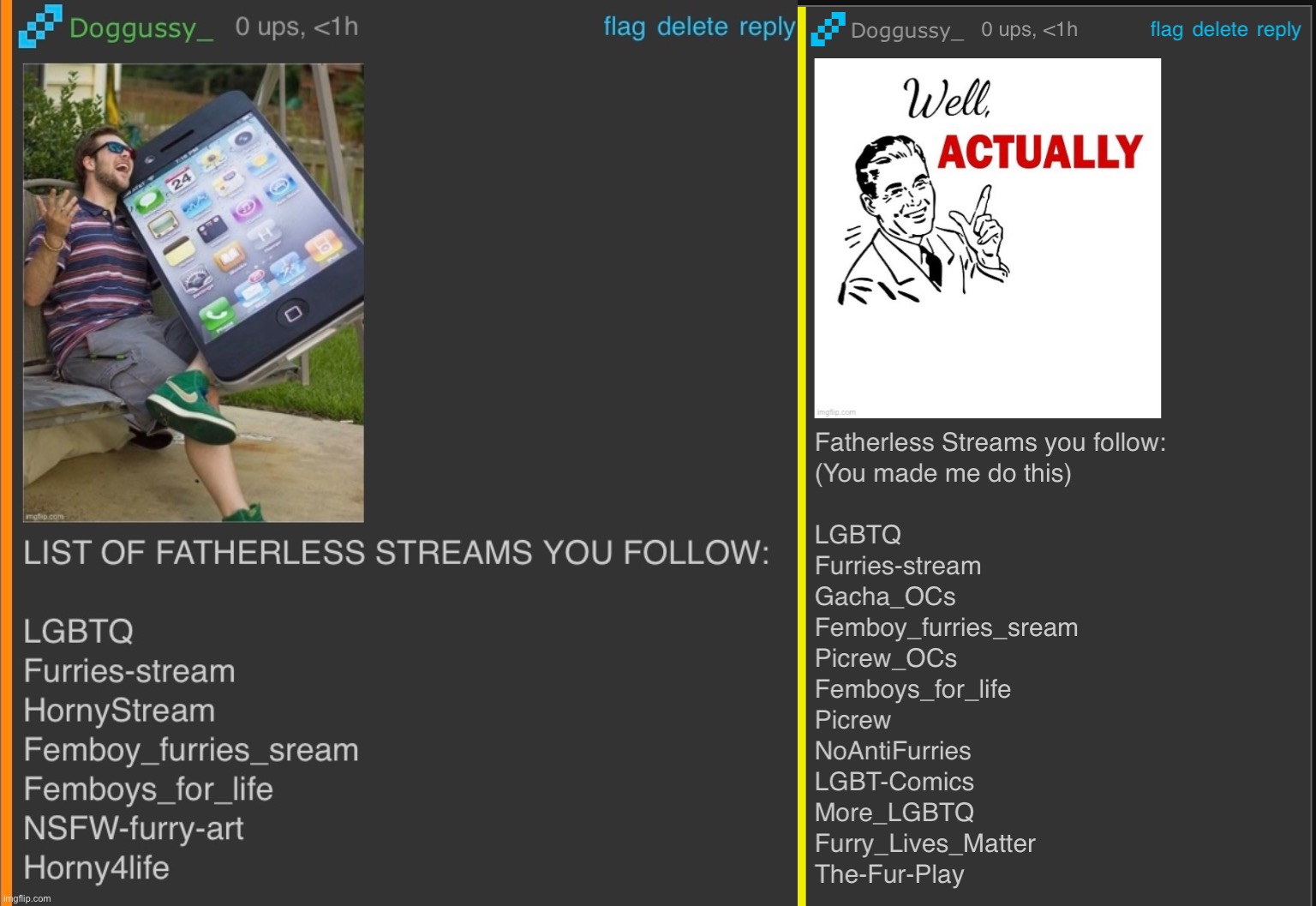 Who is more fatherless ( first is supersteen second if mint ) - Imgflip