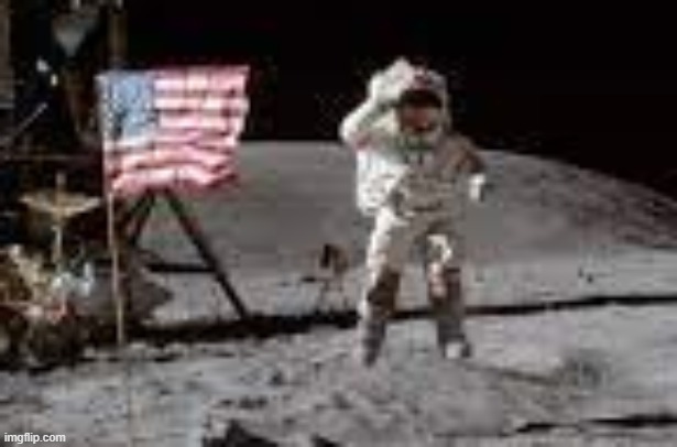 Rare photo of John Young floating on the damn Moon - Imgflip