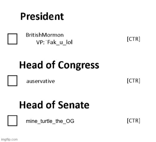 The CTR Party’s election ticket is now confirmed. We'll start ...