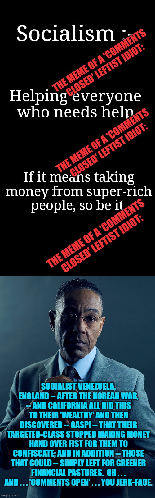 Here's a steaming load of reality-based commentary for you anyway ...