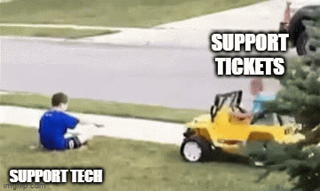 Support Tickets versus Support Tech - Imgflip