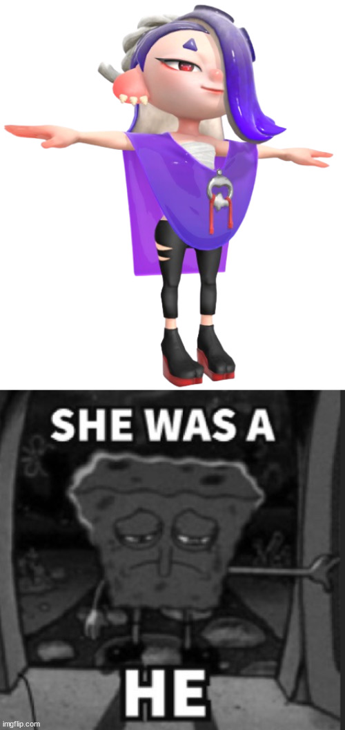 Image tagged in t-posing shiver,she was a he - Imgflip