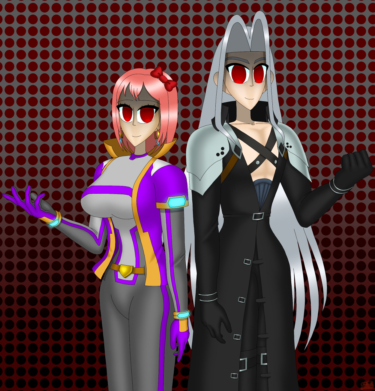 Sayori and Sephiroth Blank Template - Imgflip