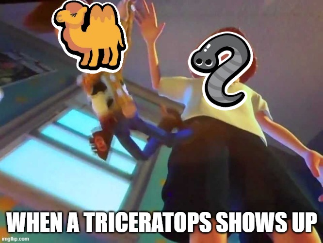 When a Triceratops Shows Up - Imgflip