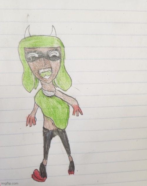 My oc Inkmatas dressing as Shiver from Splatoon 3 - Imgflip
