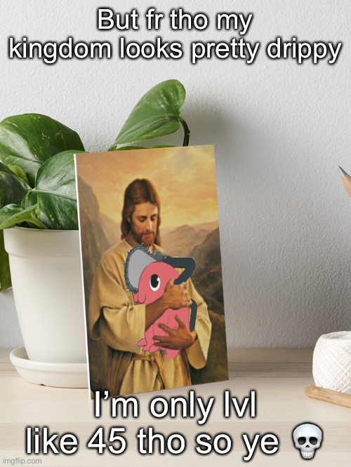 Jesus holding Pochita picture - Imgflip