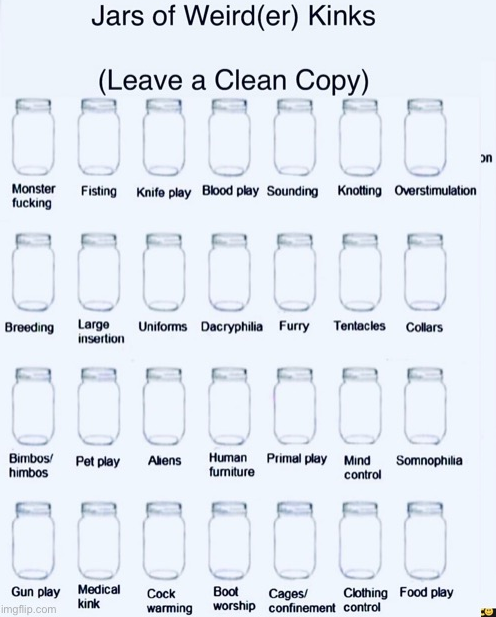 kink jar Blank Template - Imgflip