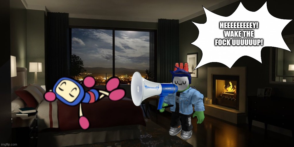 Blook tries to wake up Blue Bomber.mp3 - Imgflip