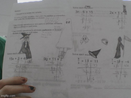 happy halloween! some sketches on my math work - Imgflip