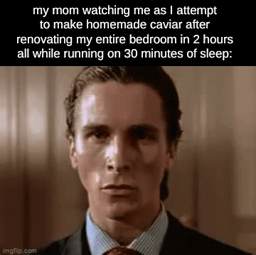 Patrick Bateman stares - Imgflip