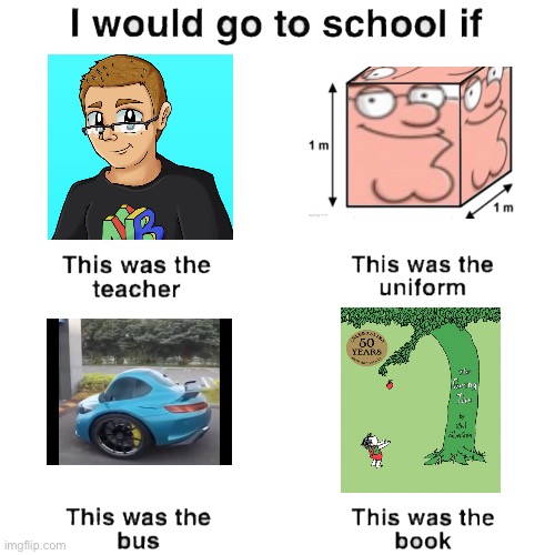 I would go to school if - Imgflip