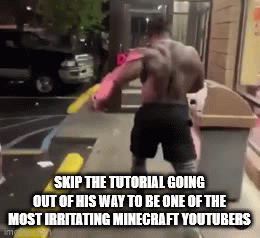 buff man walking into restraunt - Imgflip