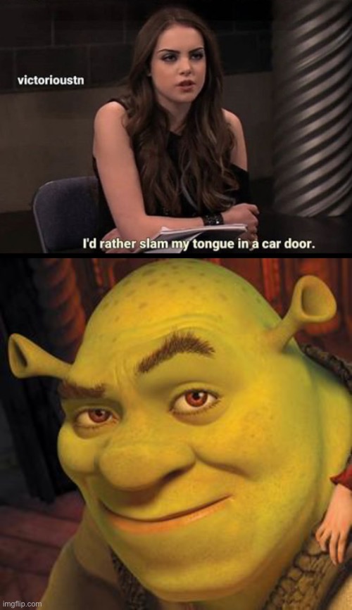 Image Tagged In Id Rather Slam My Tongue In A Car Doorshrek Sexy Face Imgflip