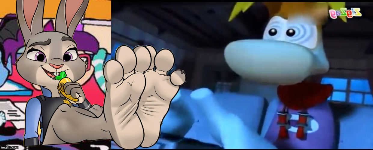 Rayman gets hypnotized by furry feets - Imgflip