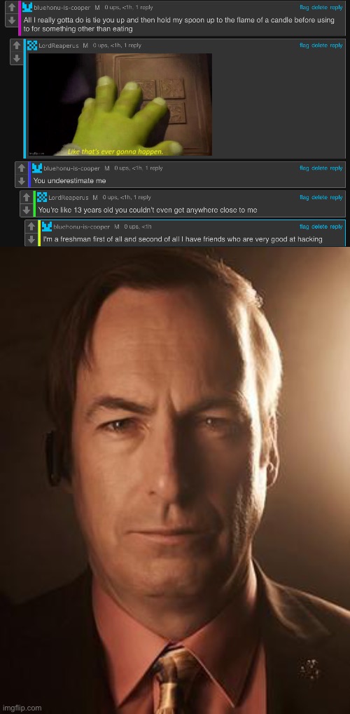 im literally terrified, you can send me the best therapists and i will ...