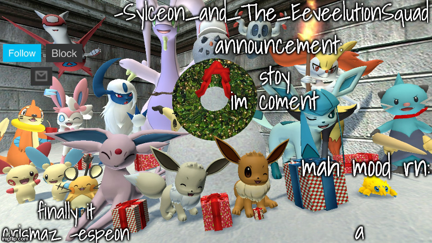 -Sylceon_and_The_EeveelutionSquad- chrismas temp - Imgflip