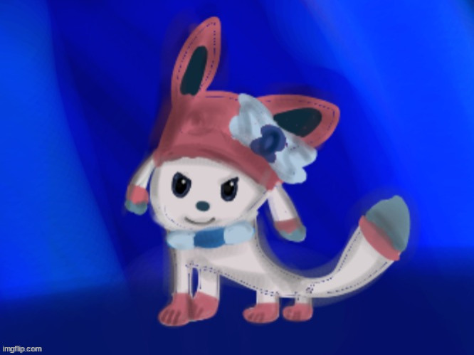 blue drew sylceon (wonky body) - Imgflip