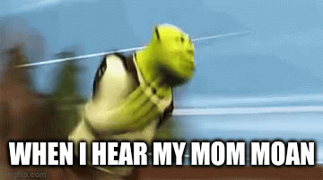 shrek running when he hears his mom moan - Imgflip