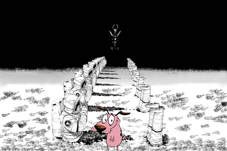 "My Support Animal Has More Anxiety than Me" (Chainsawman x Courage the Cowardly Dog) - Chapter ...