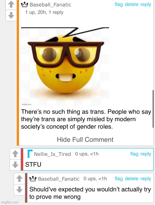 An image of all the LGBTQ people willing to make a logical refute to an argument: - Imgflip
