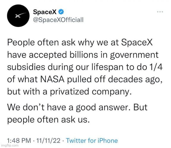 What a well run company - Imgflip