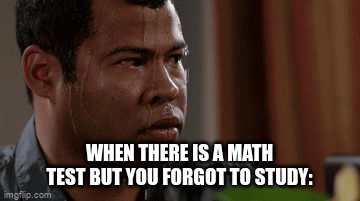 You have a math test but you didnt study: - Imgflip