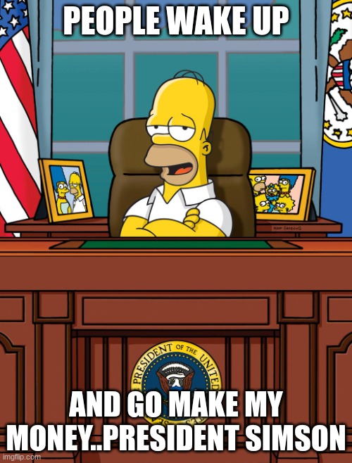 Homer Simpson White House Oval Office US President - Imgflip