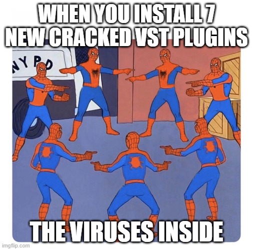 7 spidermen pointing - Imgflip