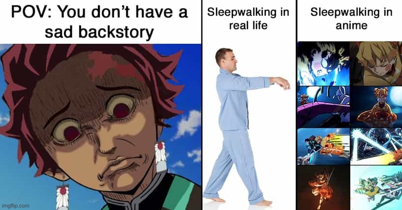 POV you don't have a sad of backstory - Imgflip