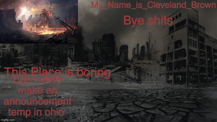 Image tagged in announcement temp but ohio ruined it - Imgflip