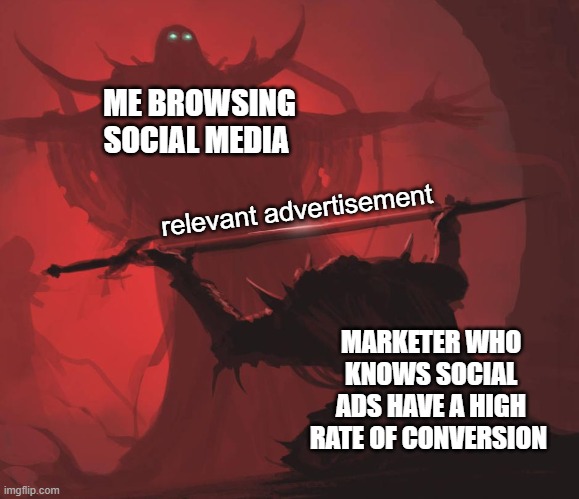 Man giving sword to larger man - Imgflip