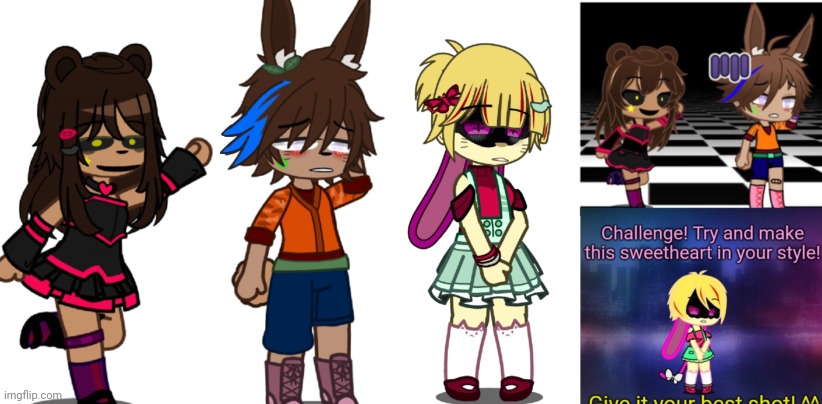 A remake of 3 ocs .withered_bonnie. made - Imgflip