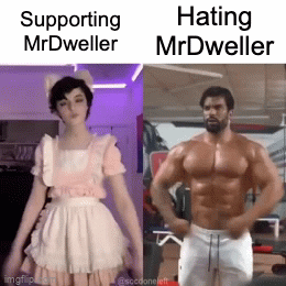 Femboy MrDweller Supporter vs. Chad MrDweller Hater - Imgflip
