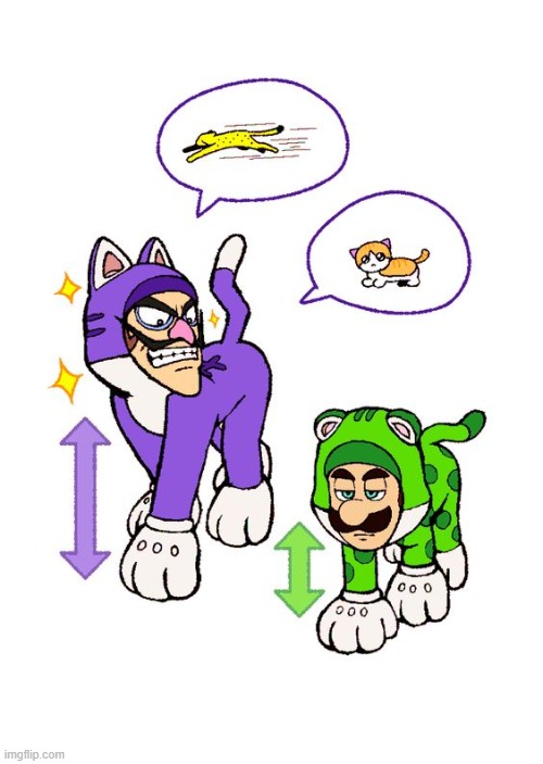 Why Cat Waluigi So Cute? (NOT MY ART) - Imgflip