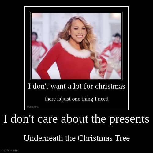 I don't care about the presents - Imgflip
