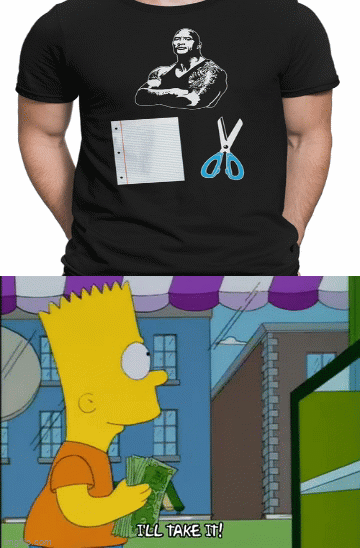 Dwayne The Rock Johnson, paper, scissors t-shirt - Imgflip