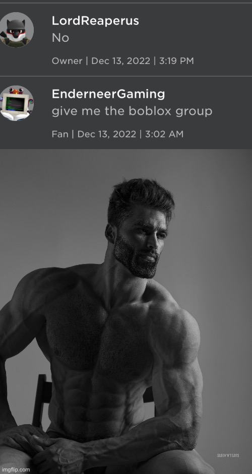 Just because im dead doesn’t mean you can have my roblox group - Imgflip