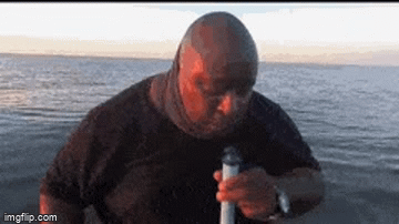 This is live footage of Badlands drinking the flood water - Imgflip