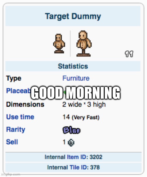 Terraria Training Dummy - Imgflip