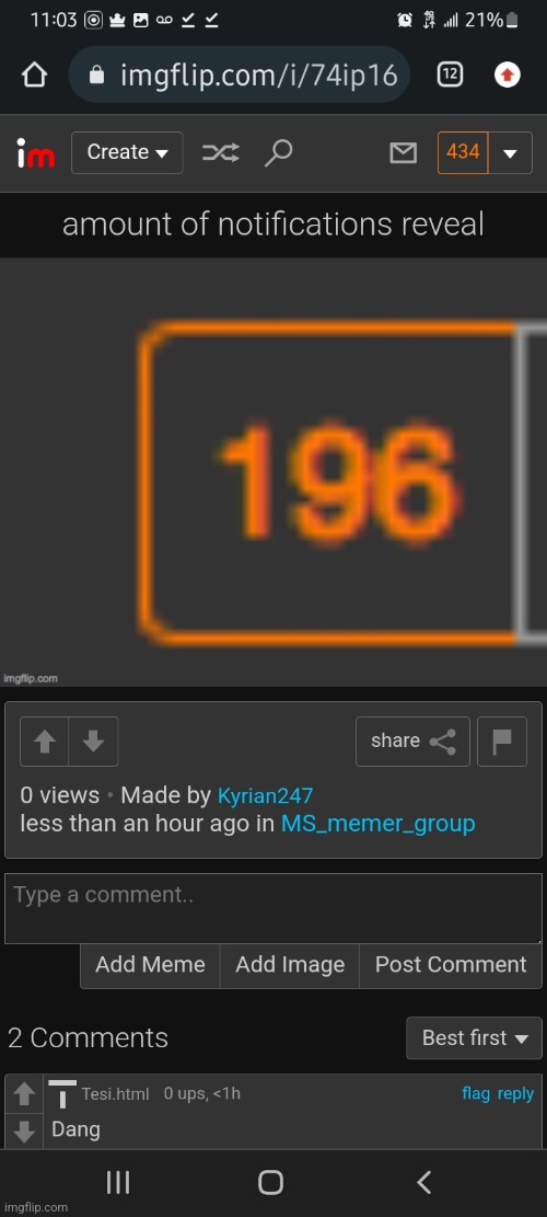 amount of notifications reveal - Imgflip