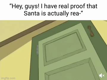 Obviously Santa is not a real person, and this man is clearly just a ...