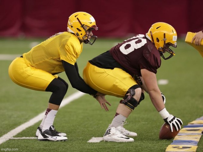 Quarterback before snap - Imgflip